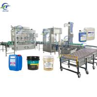 China Agriculture Pesticide Bottle Filling Capping Machine 20L Chemical 4 Nozzle Liquid Filler Anti Corrosion Packaging for sale