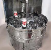 China Semi Automatic High Pressure Manual Plastic and Glass Bottle Washing Machine for Water Wine PET Bottles for sale