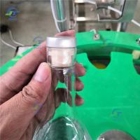 China Pneumatic T Cork Vodka Whiskey Bottle Pressing Capping Machine With Conveyor for sale