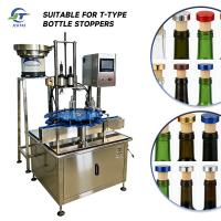 China Automatic High Speed T-cork Capping Machine for Gin Wine Whiskey Liquor Bottles Push Stopper for sale