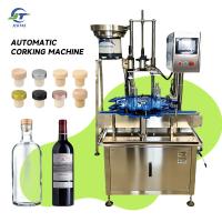 China Automatic Linear Glass Liquor Wine Bottle T Cork Bottle Cap Press Jar Whisky Capper Corking Capping Machine for sale
