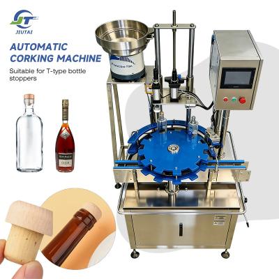 China Automatic Champagne Wine Bottle T Cork Capping Sealing Machine Glass Bottle T-Shape Stopper Pressing Insert Corker for sale
