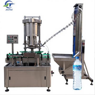China Automatic Plastic Bottle Cap Sealing Capping Screwing Machine for Pet Bottles With Conveyor for sale