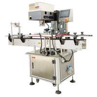 China Automatic Bottle Screw Capping Machine Plastic Bottle with Conveyor 4 Wheel Sealing Machine for sale