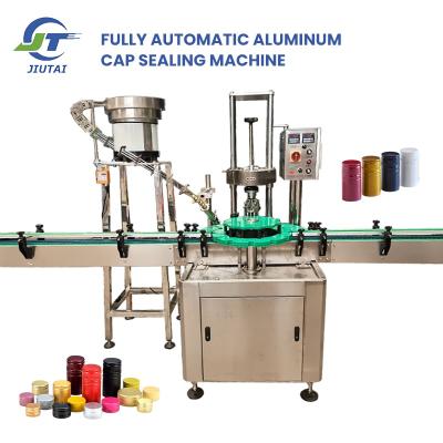 China Automatic Temper Proof Juice Ropp Capping Machine Glass Bottle Aluminium Cap Sealing Machine Application for Lids for sale