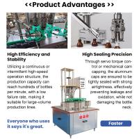 China High Speed Fully Automatic Multi-Functional Aluminum Caps Crown Caps PT Caps Capping Sealing Machine for Glass Bottle for sale