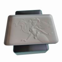 China OEM Rectangle Puzzle Tins 3D Embossing Rectangular Tin Containers for sale