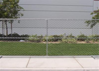 China Self-Supporting Temporary Chain Link Fence Panels 1.8m-2.4m Height with Hot-Dip Galvanized Frame for sale