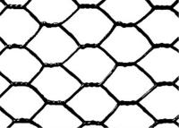 China Black Galvanized Hexagonal Chicken Wire Mesh 0.3-2.6mm Wire Diameter with Reinforced Construction for sale