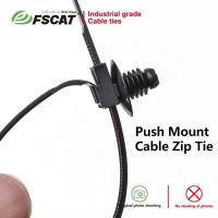 China Black Car Cable Ties Eco Friendly Push Mountable Nylon 3.6*150mm CE ROHS for sale