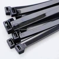 China Durable Using Various 7.6x400mm Black White Multi Color Zip Self Locking Nylon Cable Ties for sale