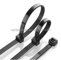 China Durable Using Various 7.6x400mm Black White Multi Color Zip Self Locking Nylon Cable Ties for sale