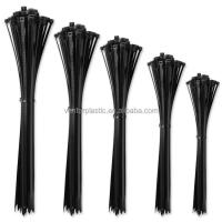 China Durable Using Various 7.6x400mm Black White Multi Color Zip Self Locking Nylon Cable Ties for sale