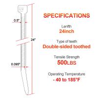 China 24 Inch Zip Ties  (Bulk 100 Pack),500 LBS Tensile Strength Heavy Duty Cable Wire Ties With Self-Locking Adju for sale