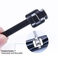 China Durable Self-Locking Cable Tie Plastic Coated Metal with Steel and Stainless Steel for sale