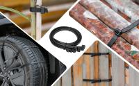 China 12.7mm Width Nylon Cable Wire Ties Black 70lbs Tensile Strength Heat Resistant Plastic Tie Wraps for sale