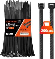 China 12 Inch Double Sided Zip Ties V Shaped 200 LBS Tensile Strength For Industrial for sale