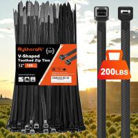 China 7.6x300mm Heavy Duty Plastic Zip Ties High Durability For Outdoor Use for sale