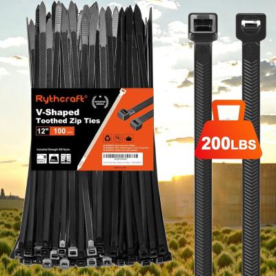 China 7.6x300mm Heavy Duty Plastic Zip Ties High Durability For Outdoor Use for sale