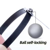 China 304 Ball Lock Stainless Steel Zip Ties 5.6*150mm High Durability for sale