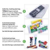 China Self Locking Colour Cable Ties Custom Nylon66 Zip Tie 2.5*100mm for sale