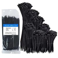 China 18 Lb 4 Inch Self Locking Cable Ties Black Outdoor Eco Friendly for sale