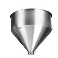 China Thickened stainless steel extra large funnel industrial grinding mill large diameter feed filling funnel customized for sale