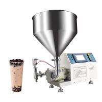 China 5-5000ml Semi-automatic Rotor Lobe Pump Ketchup Filler Tea Drink Jam Jar Lotion Cream Chili Sauce Tomato Paste Filling Machine for sale