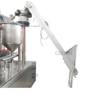 China COURM rotary automatic spout pouch filling and capping screwing machine for liquid orange mango juice mineral water gel paste ho for sale