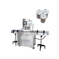 China COURM Automatic fruit drink canned milk powder can spice pet food metal aluminum can filling capping machine for sale