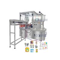 China COURM Automatic jelly ketchup cream liquid plastic suction bag vertical bag soymilk filling capping packaging machine for sale