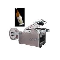 China COURM Small Semi Labeling Machine Desktop Mini Manual Bottle Labler Price Tagger Sticker Labeling Machine For Small Round Bottle for sale