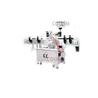 China COURM automatic double sides and top sides labeling machine for round or flat bottles carton boxes bucket  cups high quality for sale