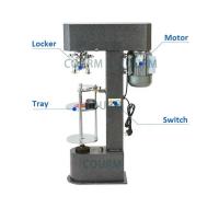 China COURM Semi automatic red wine juice yellow peach canned olive oil beer glass essential oil Metal aluminum cap capping machine for sale