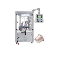 China COURM high speed rotary type automatic coffee powder filling and sealing machine price for packing K-Cup or Nespresso capsules for sale