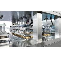 China Automatic cup washing and filling sealing machine with conveyor belt for yogurt wine milk liquid fruit ice juice mineral water for sale