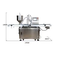 China rotor pump desktop malt sugar peanut butter sauce cream cosmetic high viscosity paste glass bottle can auto filling machine for sale