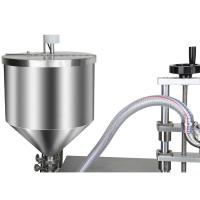 China rotor pump desktop malt sugar peanut butter sauce cream cosmetic high viscosity paste glass bottle can auto filling machine for sale