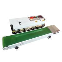 China Pouch Bags Continuous Band Sealer Sealing Machine Semi-automatic Horizontal Plastic Poly/pe Aluminium Foil Seal Plastic Products for sale
