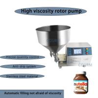 China Desktop semi automatic rotor pump high viscosity cosmetic cream emulsion jam bottle honey ketchup large capacity filling machine for sale