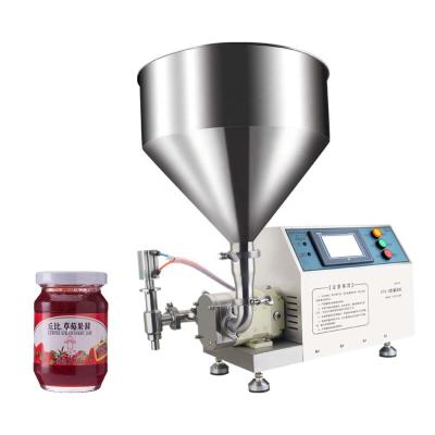 China Rotor Pump Strawberry Jam Peanut Butter Sauce Cream Cosmetic High Viscosity Paste Glass Bottle Can Semi Auto Filling Machine for sale