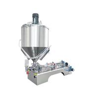 China Pneumatic filling machine with stirring hot sauce chili sauce edible oil honey Lao Gan Ma paste hot pot bottom material for sale