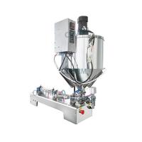 China Pneumatic filling machine with stirring hot sauce chili sauce edible oil honey Lao Gan Ma paste hot pot bottom material for sale
