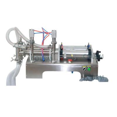 China Pneumatic piston type liquid shampoo gel water wine vinegar coffee oil beverage detergent semi automatic filling machine for sale