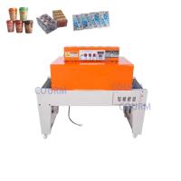 China Small desktop automatic shoebox instant noodle box Coke bottle milk tea paper cup book film shrink packaging machine for sale