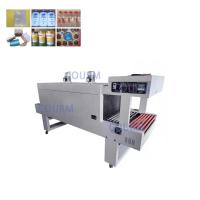 China Automatic can beverage Glass water laundry detergent toilet cleaner Bottled water Plastic PE film hot tunnel shrink machine for sale
