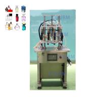 China COURM Automatic perfume cosmetics essence oil glass bottle wine juice beverage water four spout vacuum liquid filling machine for sale