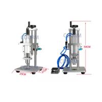 China Vertical pneumatic automatic perfume oral liquid penicillin metal glass bottle twist cap stainless steel capping machine for sale