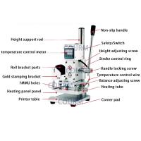 China COURM Manual digital stamping machine Plastic paper card leather hot press type copper plate printing electric monochrome for sale