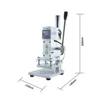 China COURM Manual digital stamping machine Plastic paper card leather hot press type copper plate printing electric monochrome for sale